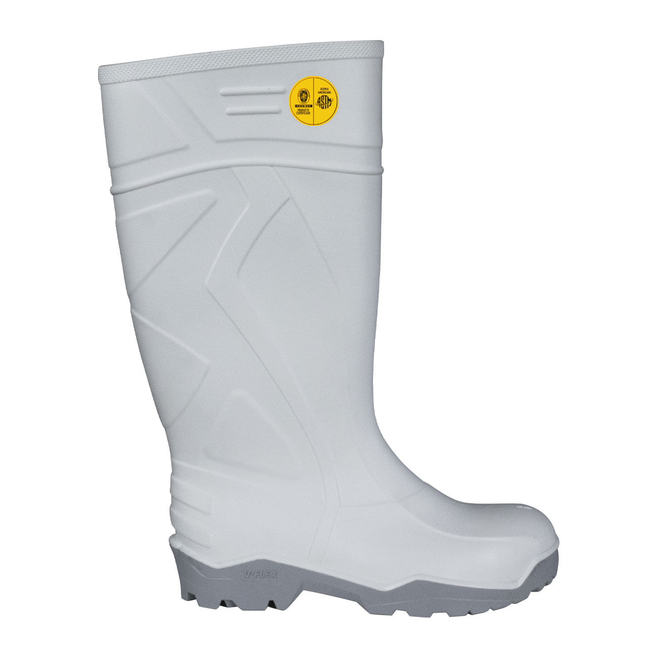 Bota Pvc VFlex 943 Blanca Con Punta De Acero